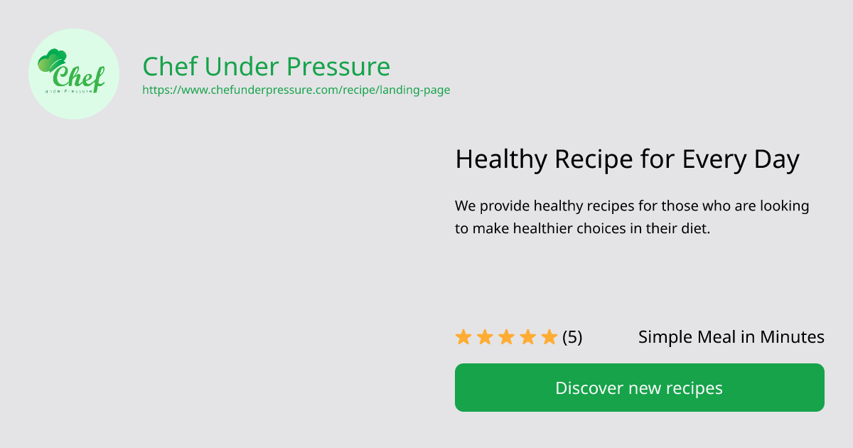 Home - Chef Under Pressure